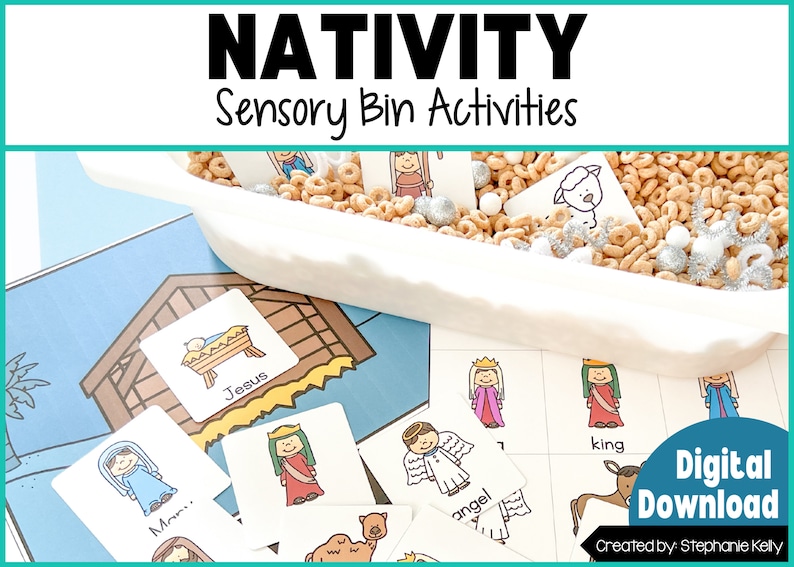 Christmas Sensory Bin Activity, Printables for Toddlers and ...