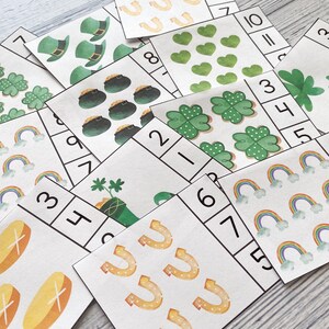 St. Patrick's Day Clip Cards for Preschool | Montessori | Letters and ...
