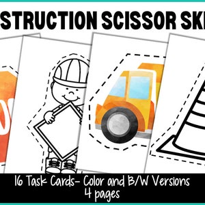 Construction Scissor Practice Activity for Preschool, Fine Motor ...