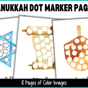 Hanukkah Dot Marker Printable, December Fine Motor Dabber Activities ...
