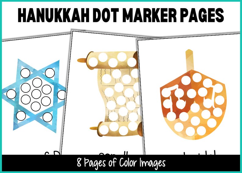 Hanukkah Dot Marker Printable, December Fine Motor Dabber Activities ...