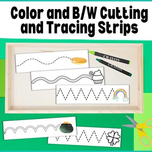 St. Patrick's Day Cutting and Tracing Pages for Preschool, Printable ...