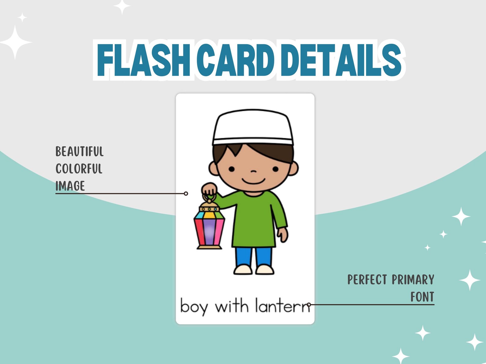 Ramadan Flashcards for Preschool, Printable Flashcards for Toddlers and ...