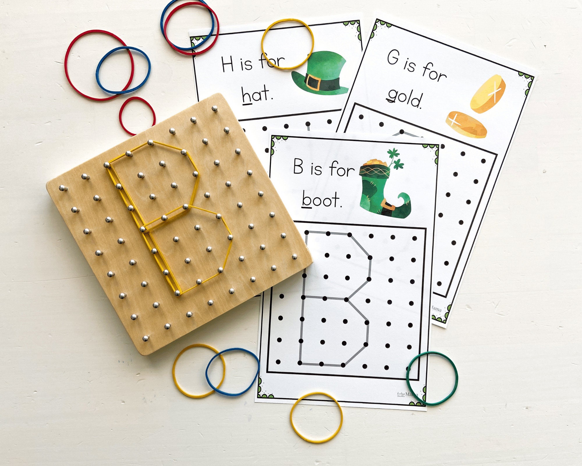 St. Patrick's Day Geoboard Activities for Preschool and Kindergarten ...