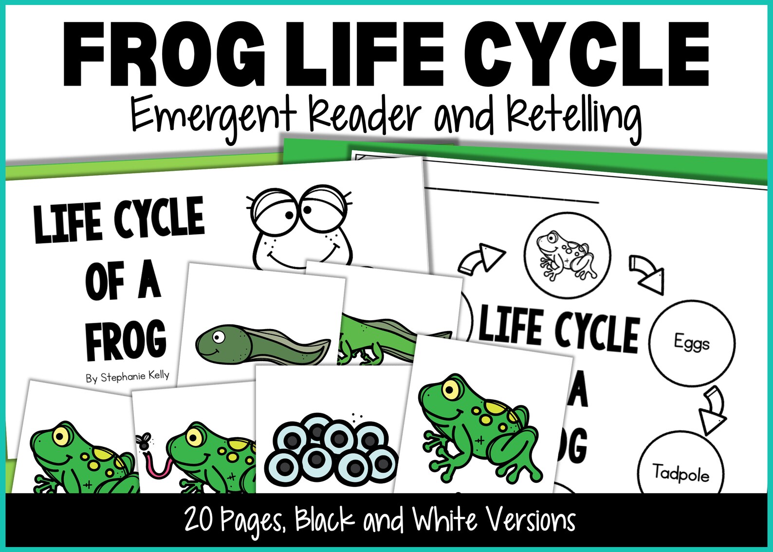 Frog Life Cycle Emergent Reader Book and Activities | Preschool ...
