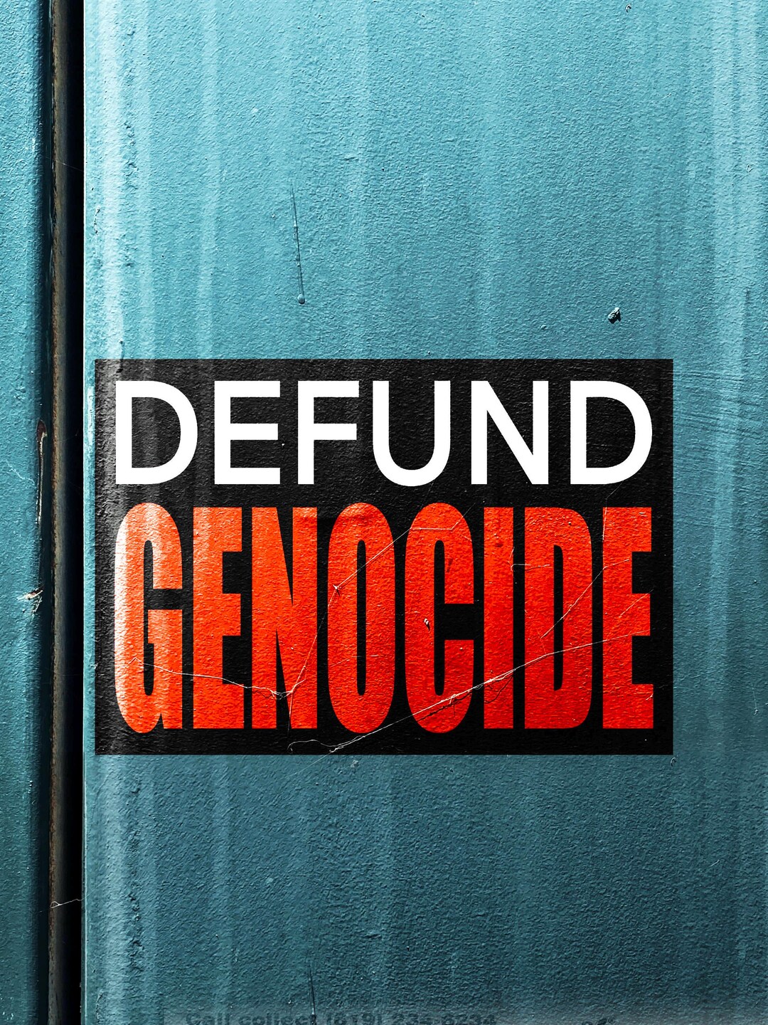 Sticker defund Genocide Vinyl Handmade Radical Leftist Political Punk ...