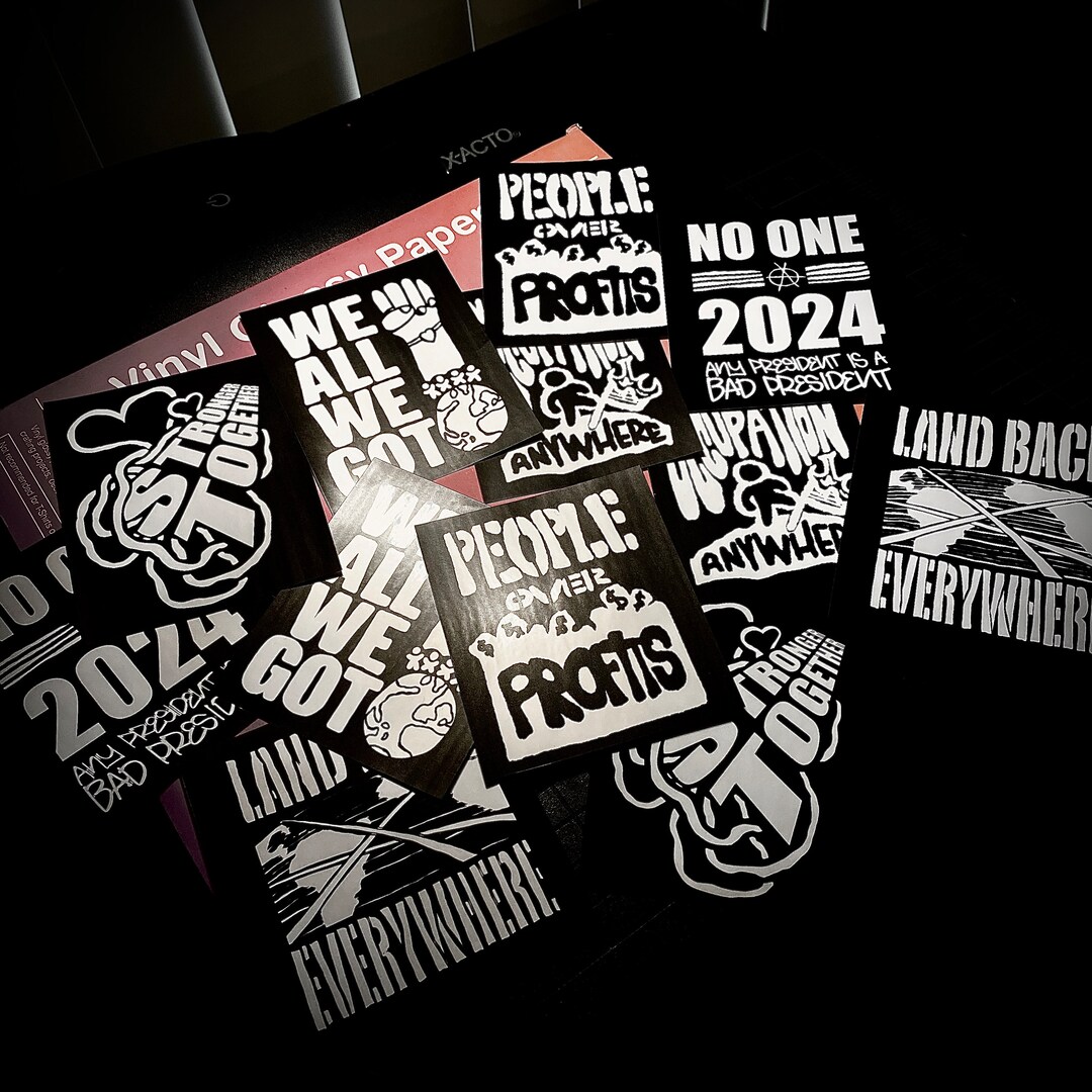Sticker Pack #1 Vinyl Handmade Radical Leftist Political Punk Diy ...