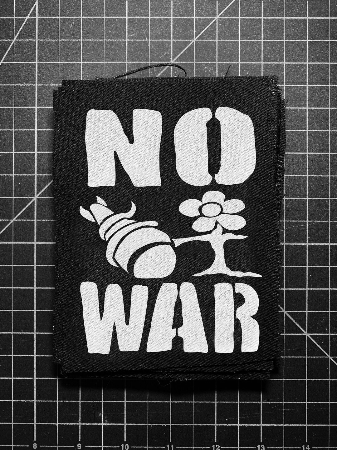 NO WAR Denim Jacket Patch Crust Punk Political Leftist Screen Printed ...