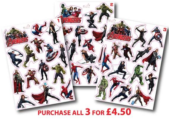 The Avengers Stickers Waterproof Vinyl Stickers Sticker | Etsy UK