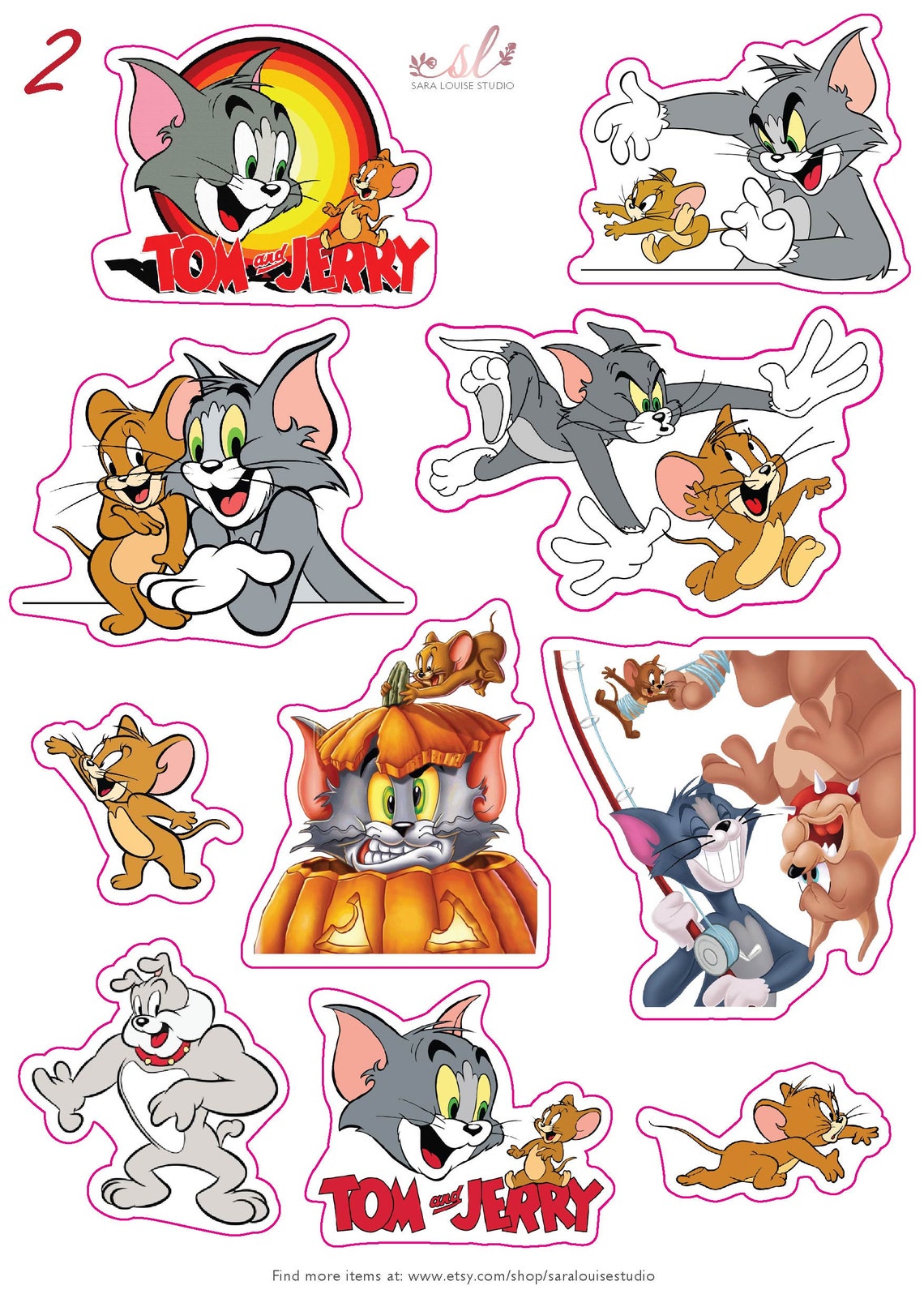 Tom & Jerry Stickers Waterproof Vinyl Stickers Sticker | Etsy