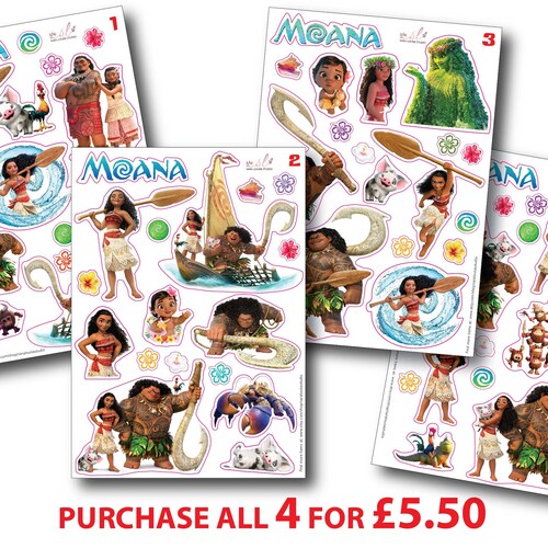 Disney Moana Stickers Waterproof Vinyl Stickers Sticker - Etsy