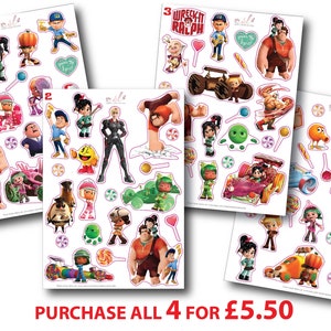 Wreck It Ralph Stickers: Waterproof Vinyl Decal Sheet - Etsy UK