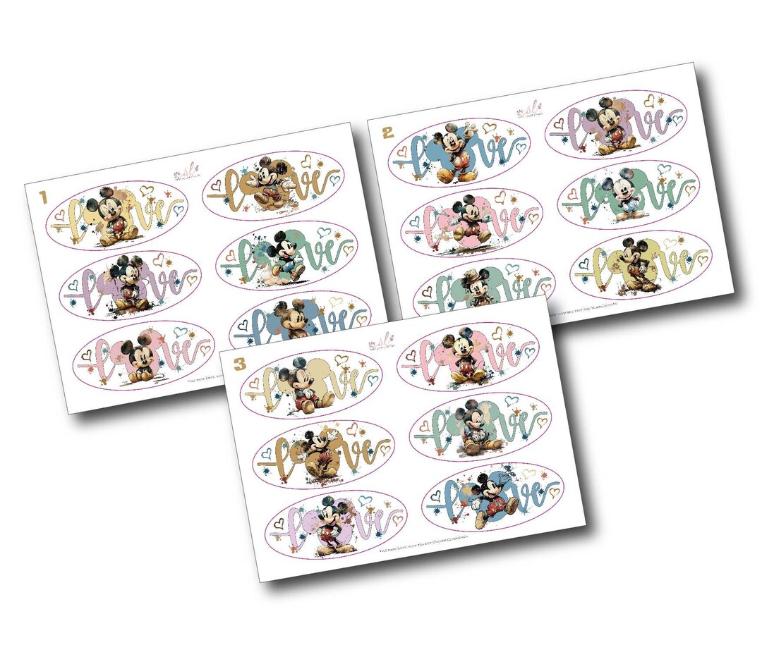 Disney Mickey Mouse Stickers Mickey Graffiti Style Stickers Love Mickey ...