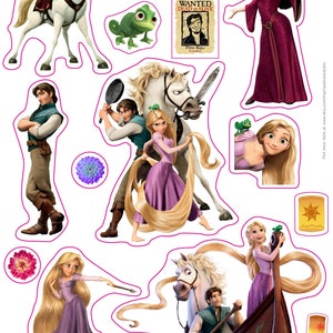 Disney Tangled Stickers Tangled Characters Disney Labels Waterproof ...