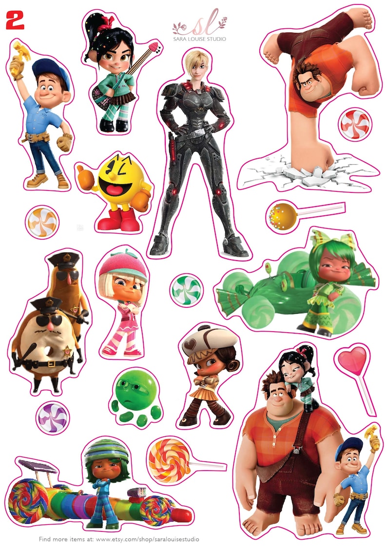Wreck It Ralph Stickers: Waterproof Vinyl Decal Sheet - Etsy UK