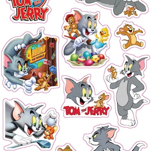 Tom & Jerry Stickers: Waterproof Vinyl Decal Sheet - Etsy UK