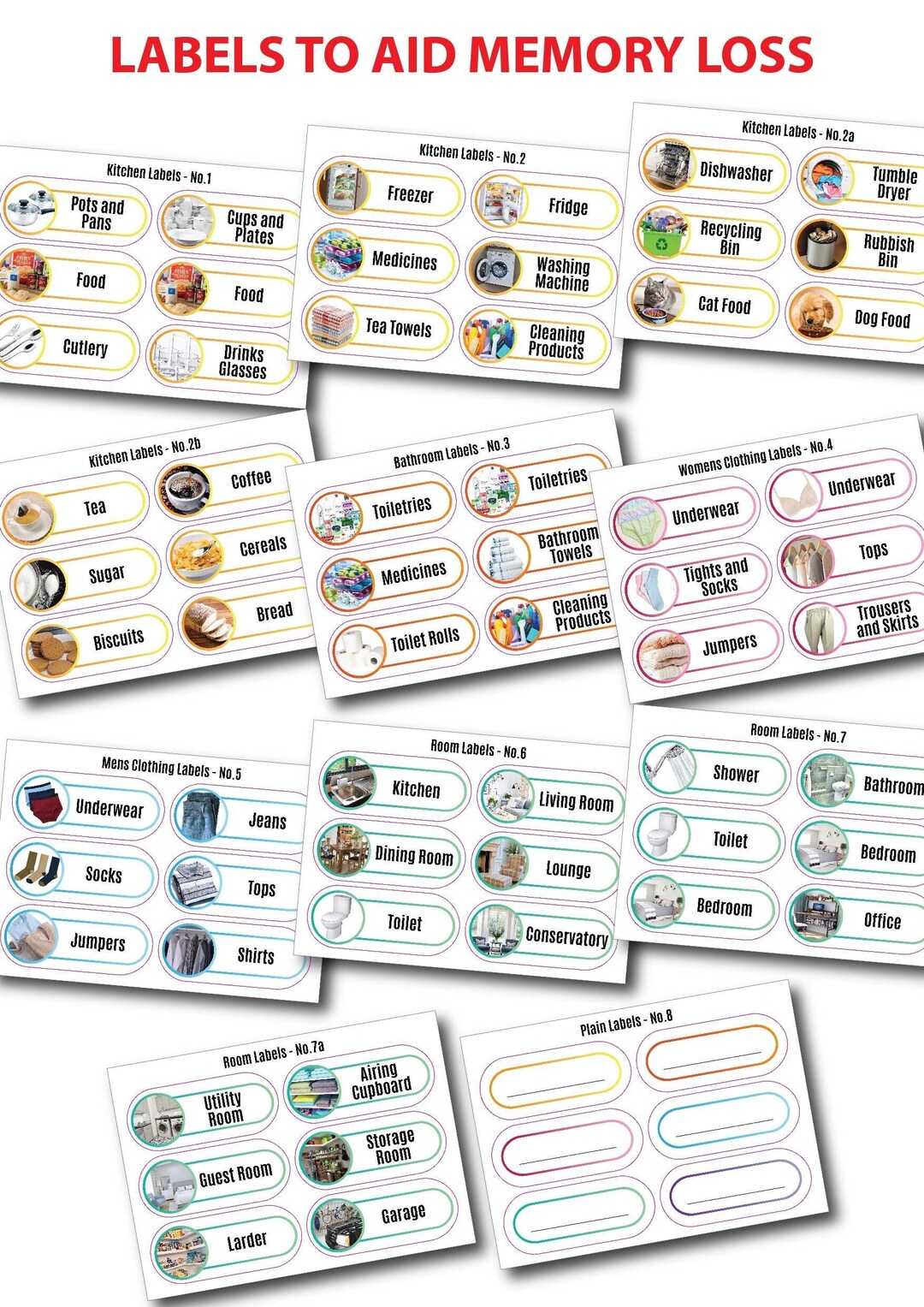 Memory Loss Labels Dementia Stickers Memory Loss - Etsy