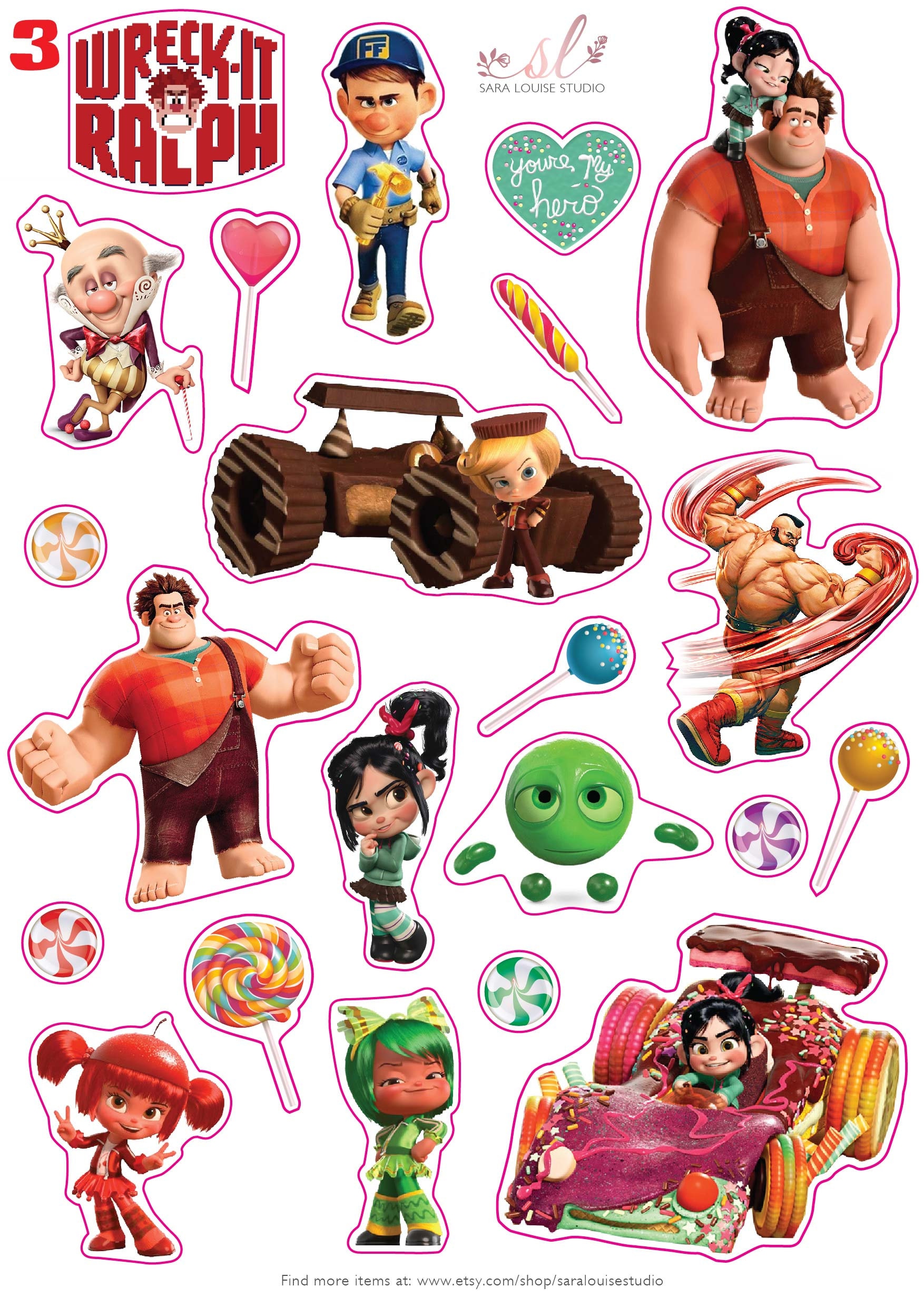 Wreck It Ralph Stickers Waterproof Vinyl Stickers Sticker | Etsy