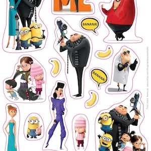 Disney Despicable Me Stickers - Disney - Waterproof Vinyl Stickers ...