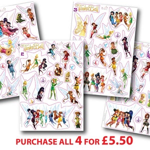 Tinkerbell & Friends Stickers - Waterproof Vinyl Stickers - Sticker ...