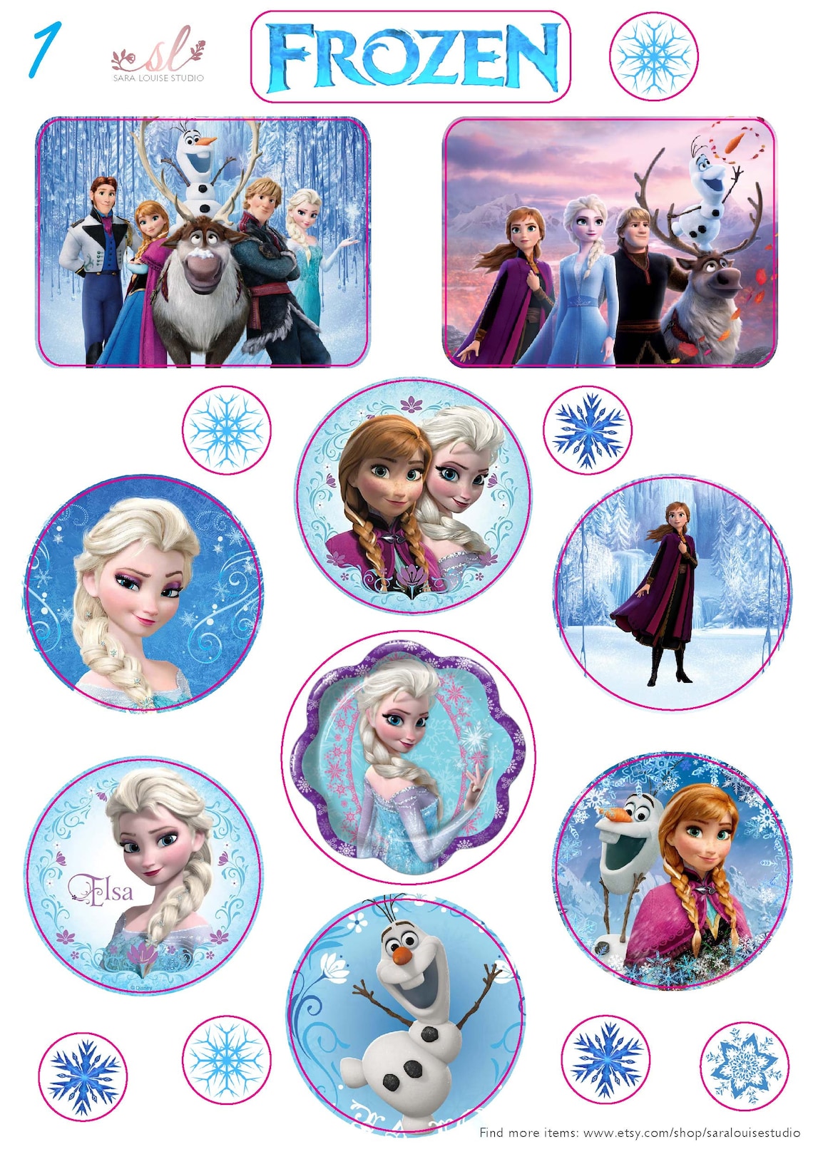 Disney Frozen Stickers - Frozen Decals - Waterproof Labels - Ideal for ...