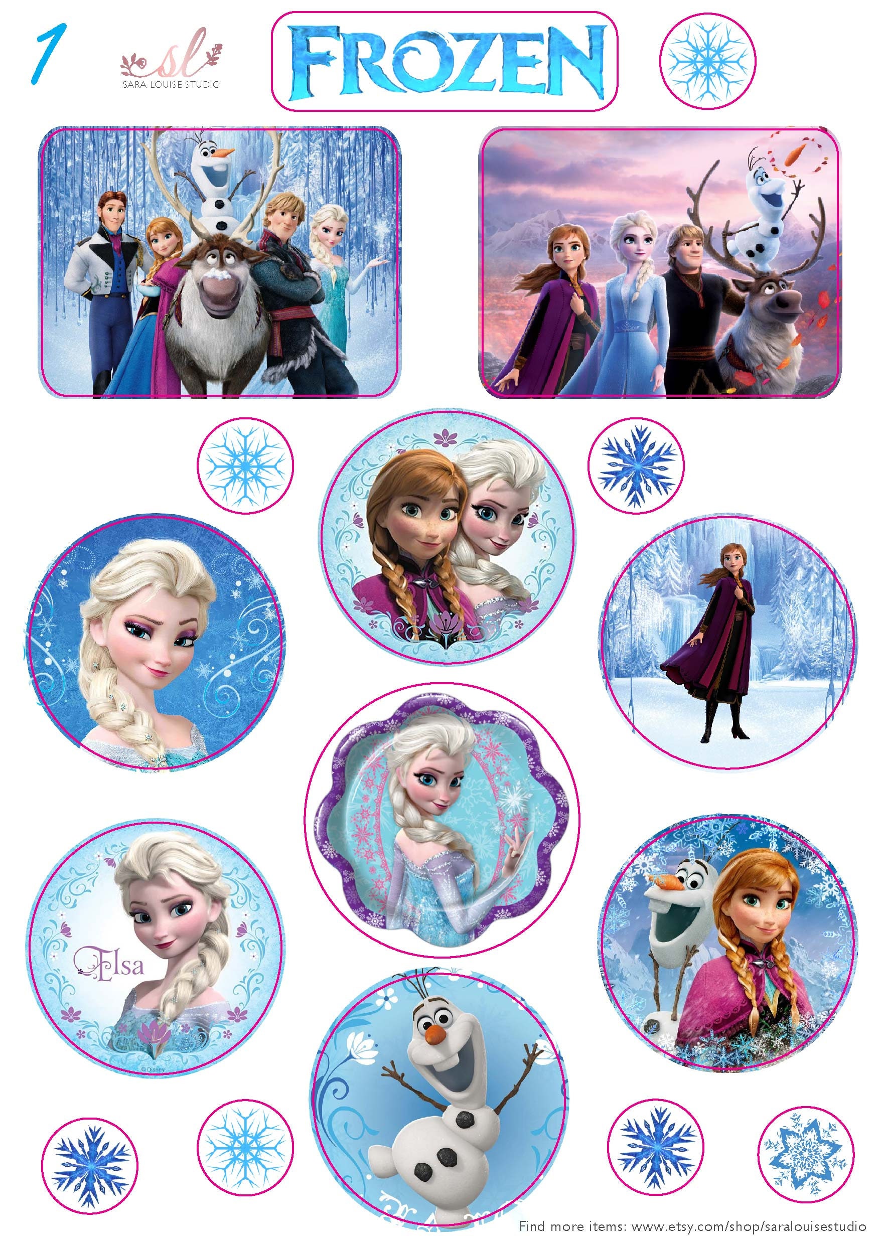 Disney Frozen Stickers Frozen Decals Waterproof Labels - Etsy UK