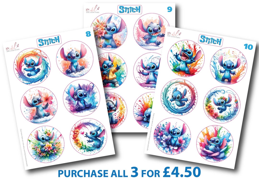 Disney Stitch Stickers - Stitch Comical Characters - Disney Labels ...