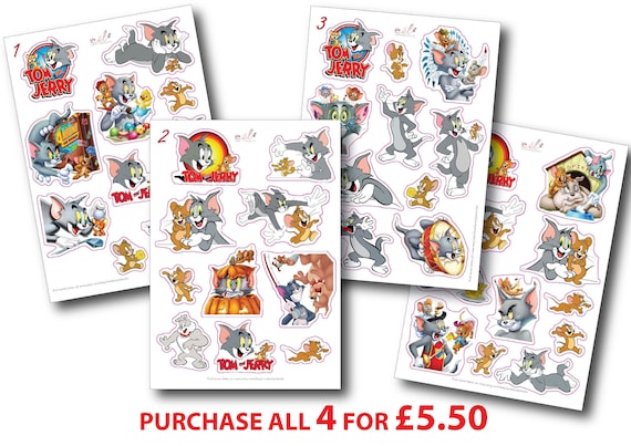Tom & Jerry Stickers Waterproof Vinyl Stickers Sticker - Etsy