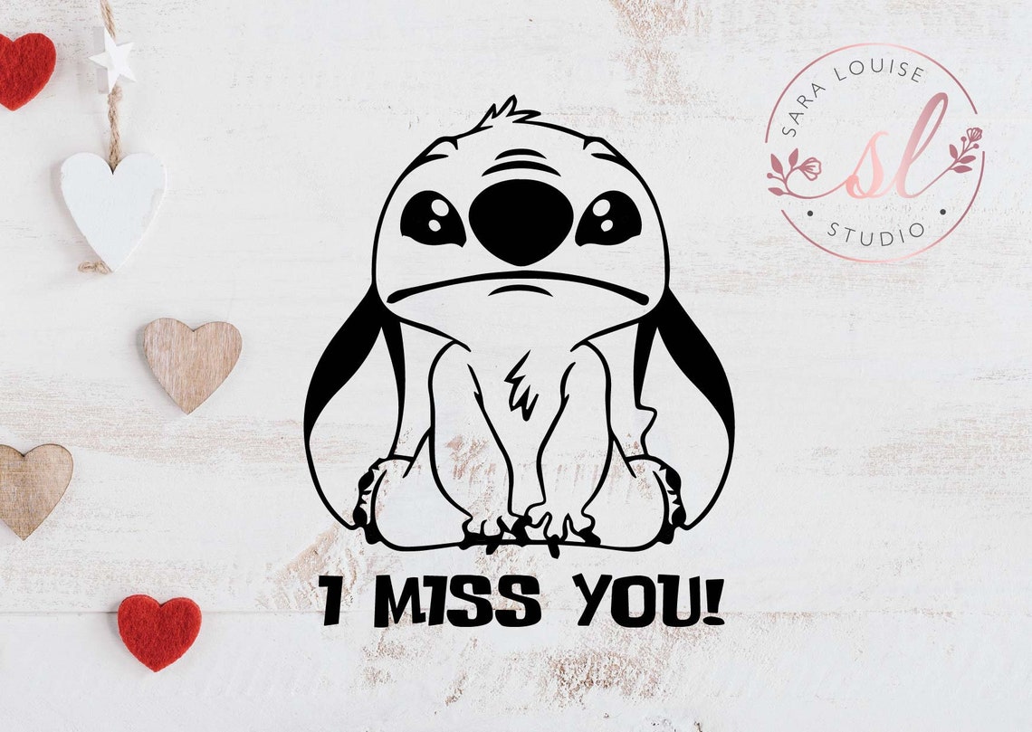 Stitch I Miss You Decal - Stitch - I Miss You Decal - I Miss You ...