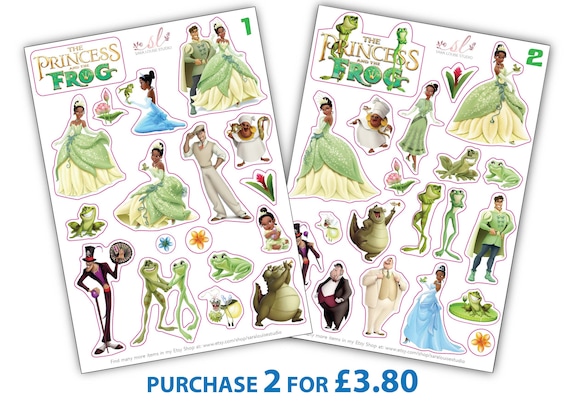 Disney Princess and the Frog Stickers Characters Disney | Etsy