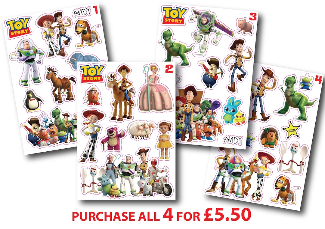 Disney Toy Story - Toy Story Characters - Disney Labels - Waterproof ...