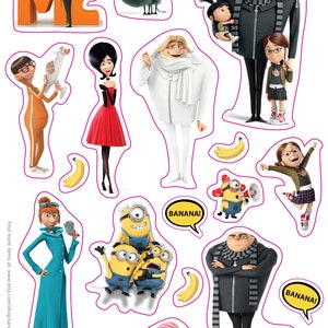 Disney Despicable Me Stickers - Disney - Waterproof Vinyl Stickers ...
