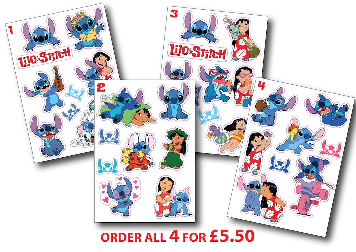 Disney Lilo and Stitch Stickers - Lilo and Stitch Characters - Disney ...