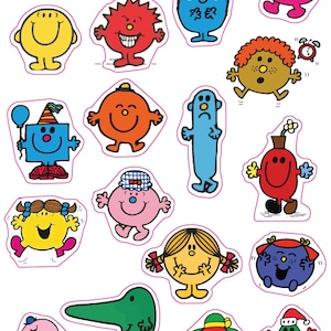 Mr Men Stickers - Little Miss Stickers - Waterproof Vinyl Stickers ...