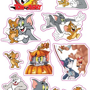 Tom Jerry Stickers Waterproof Vinyl Decal Sheet Etsy Uk