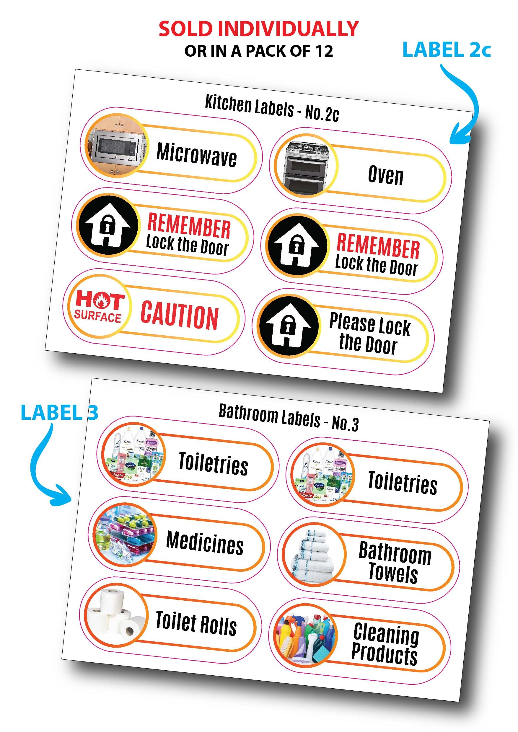 Memory Loss Labels: Dementia Stickers, Room & Cupboard Organizers - Etsy