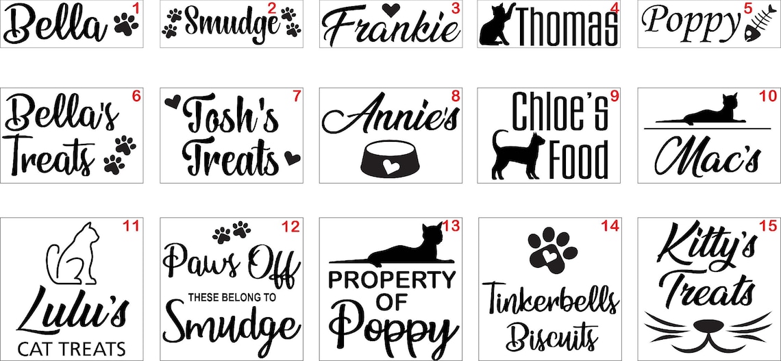 Personalised Cat Decal Custom Name Vinyl Stickers Custom | Etsy