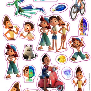 Disney Luca Stickers - Waterproof Vinyl Stickers - Sticker Sheet ...