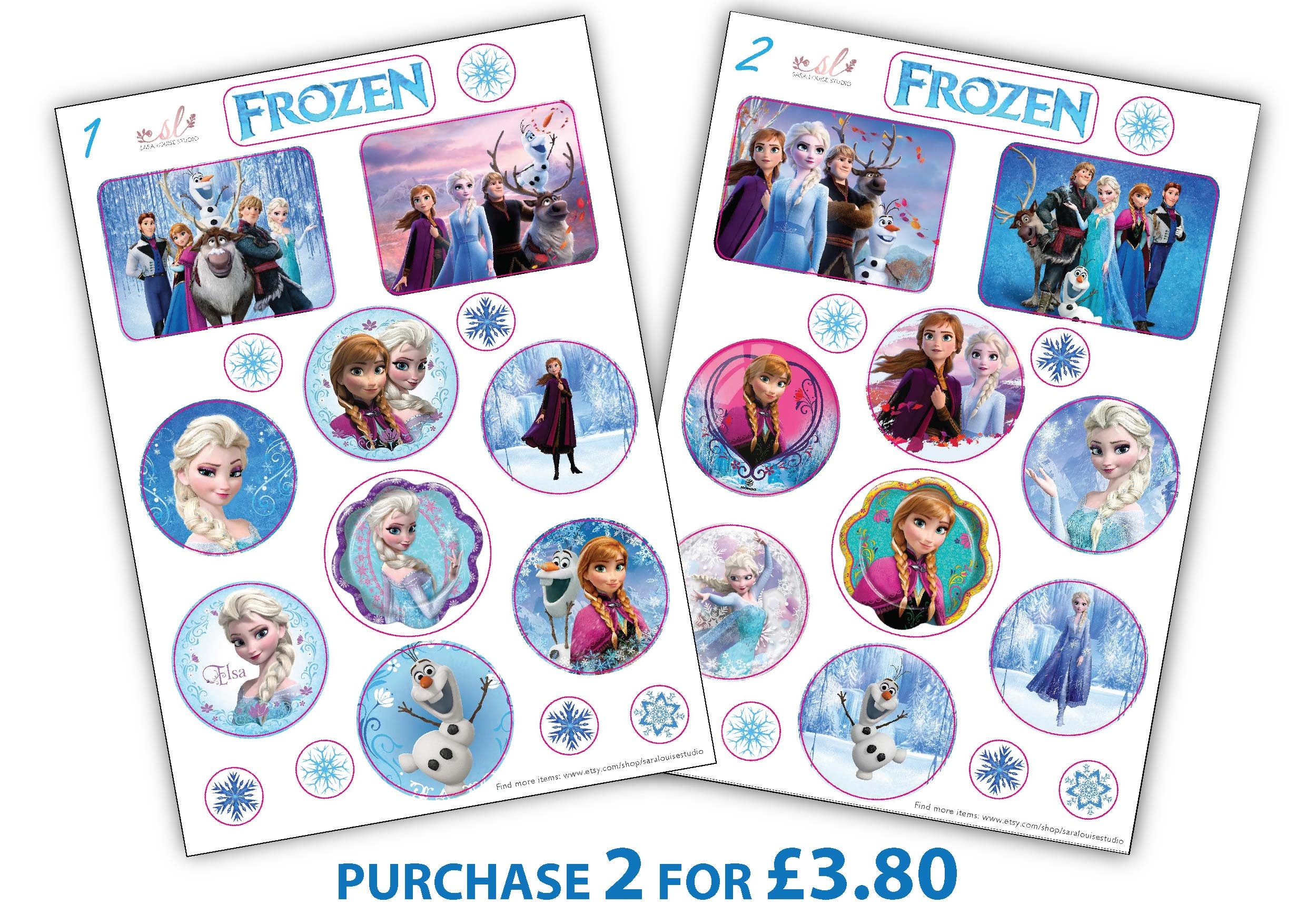 Disney Frozen Stickers Frozen Decals Waterproof Labels - Etsy UK