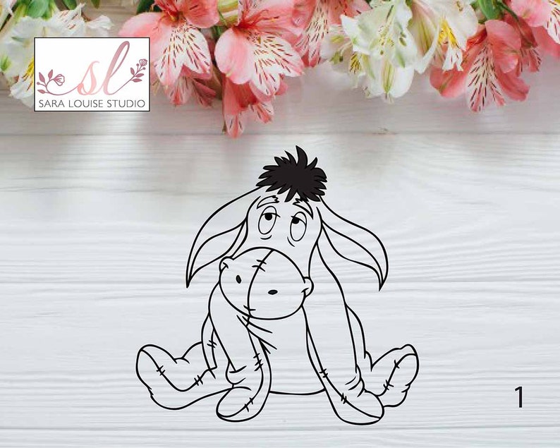 Eeyore Decal Eeyore Sticker Eeyore Label Car Decal - Etsy