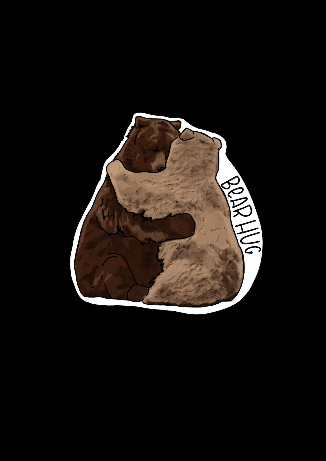 Bear Hug Sticker - Etsy
