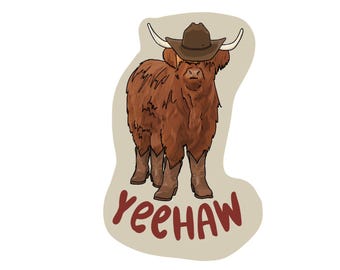Yeehaw, Vinyl Decal Sticker - Etsy