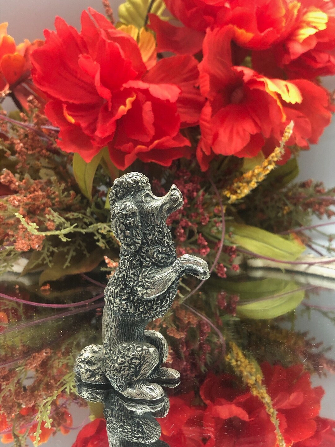 Pewter Peltro Poodle Paperweight Figurine From Italy - Etsy