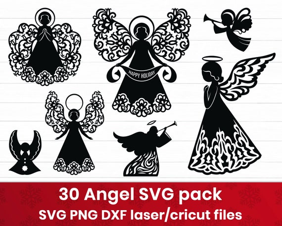 Angel SVG Christmas Angel SVG files for cricut laser cut svg | Etsy