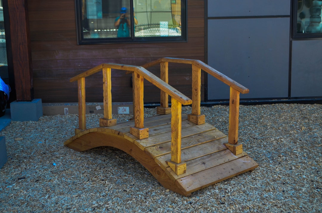 Arched Bridge With Wooden Railing by Playscapes Studios - Etsy