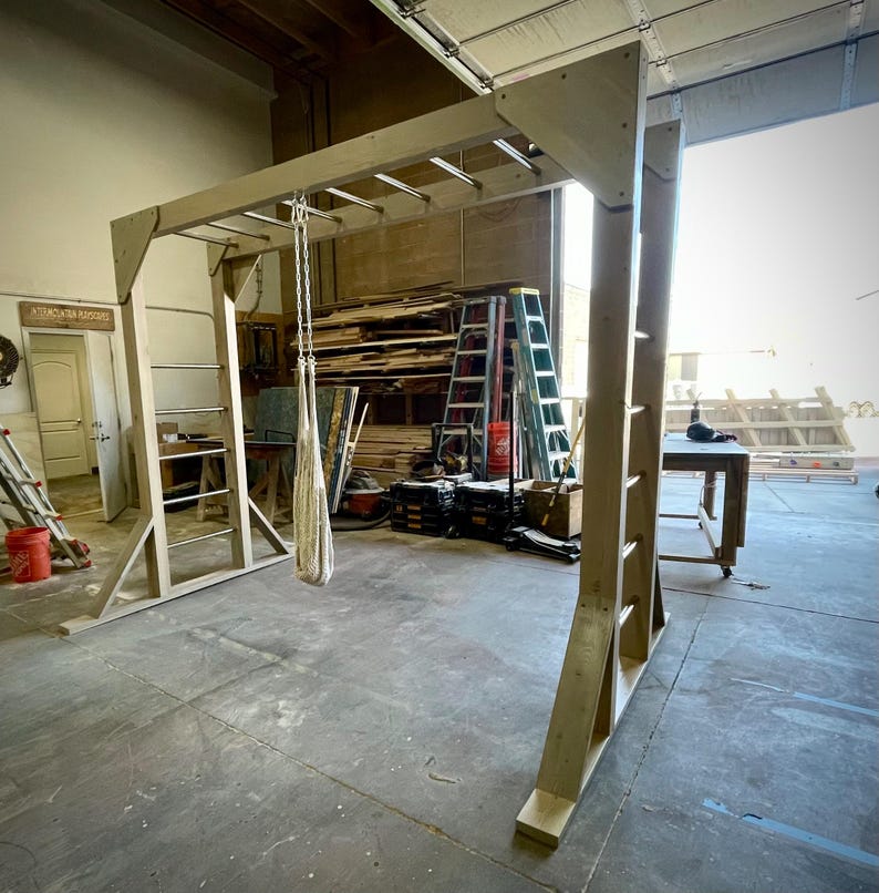 Monkey Bars With Ladder and Net Swing - Etsy