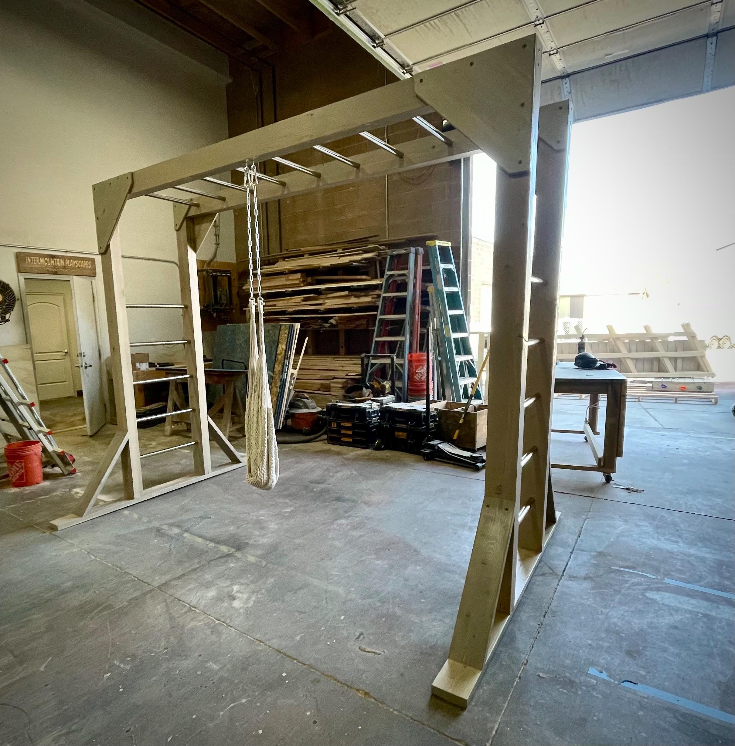 Monkey Bars With Ladder and Net Swing - Etsy