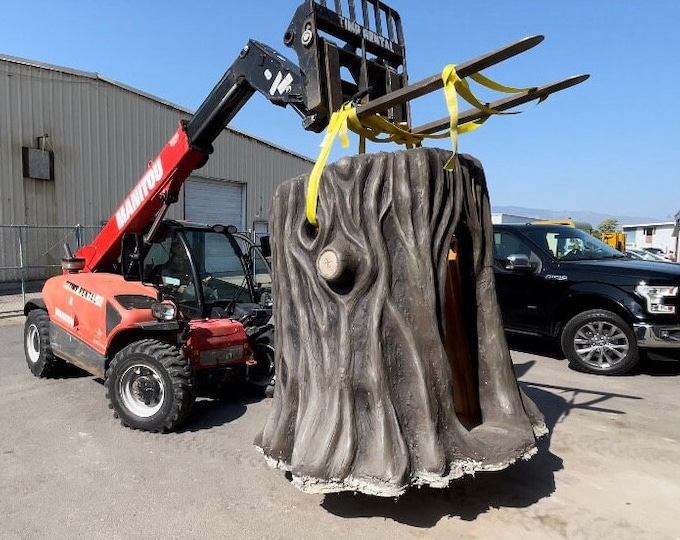 Tall Skinny Concrete Tree Stump Planter - Etsy