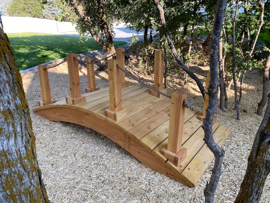 Arched Bridge With Rope Railing by Playscapes Studios - Etsy