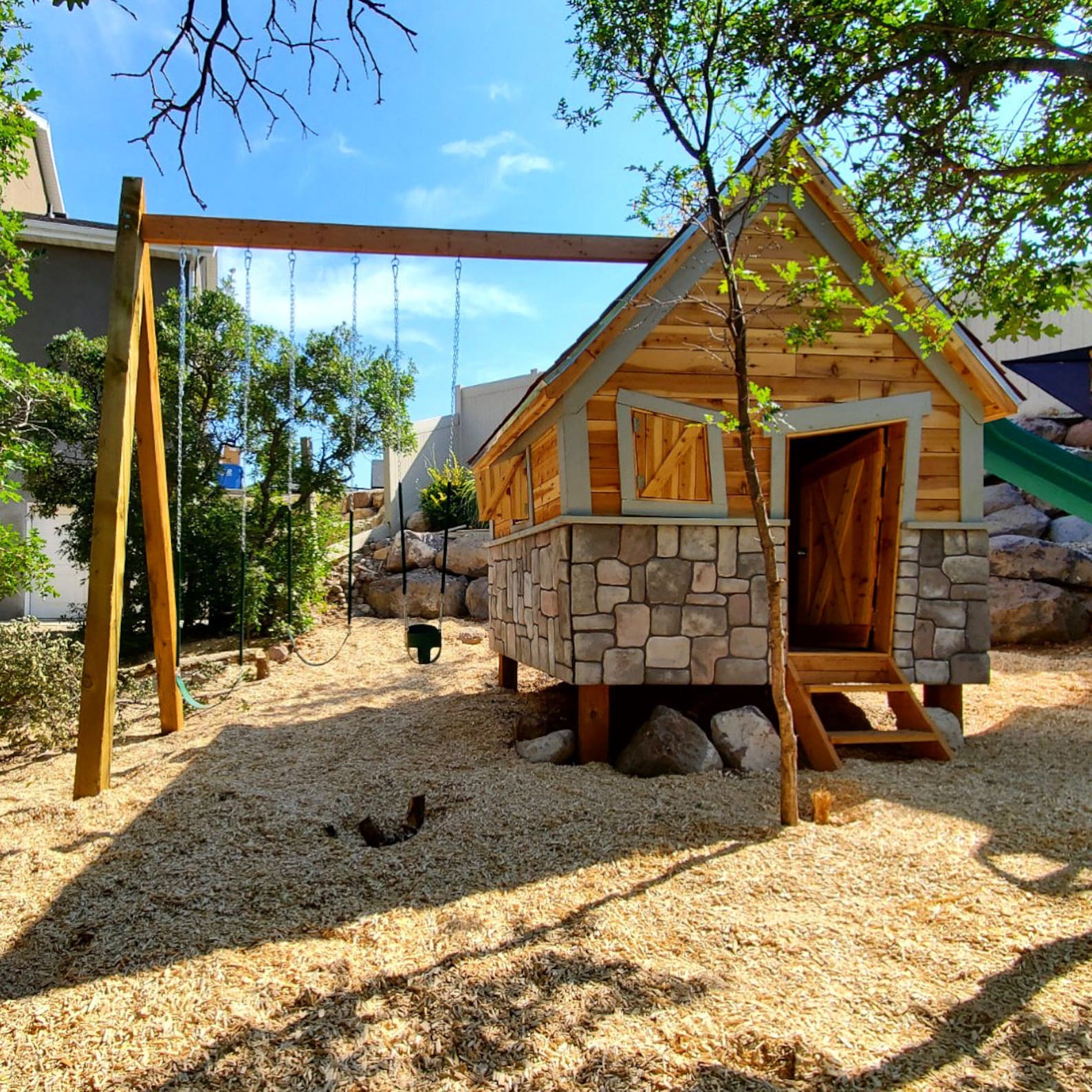 Stone Cottage Playhouse by Playscapes Studios - Etsy